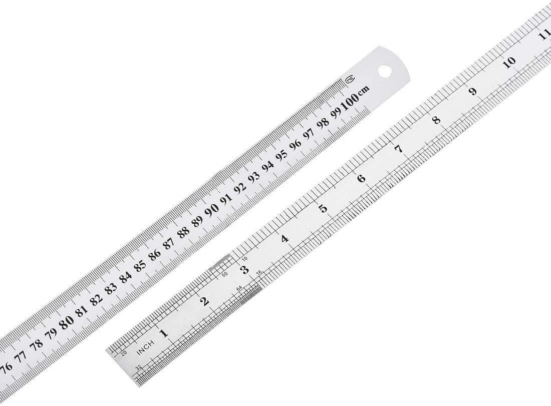 Buy KFidFran Straight Ruler 40inch Metric/Imperial Egde Scale Stainless ...