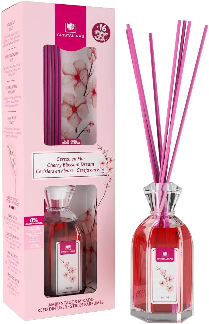 CRISTALINAS Air Freshener, Reed Diffuser, 180ml / 16 weeks, 0% alcohol ...