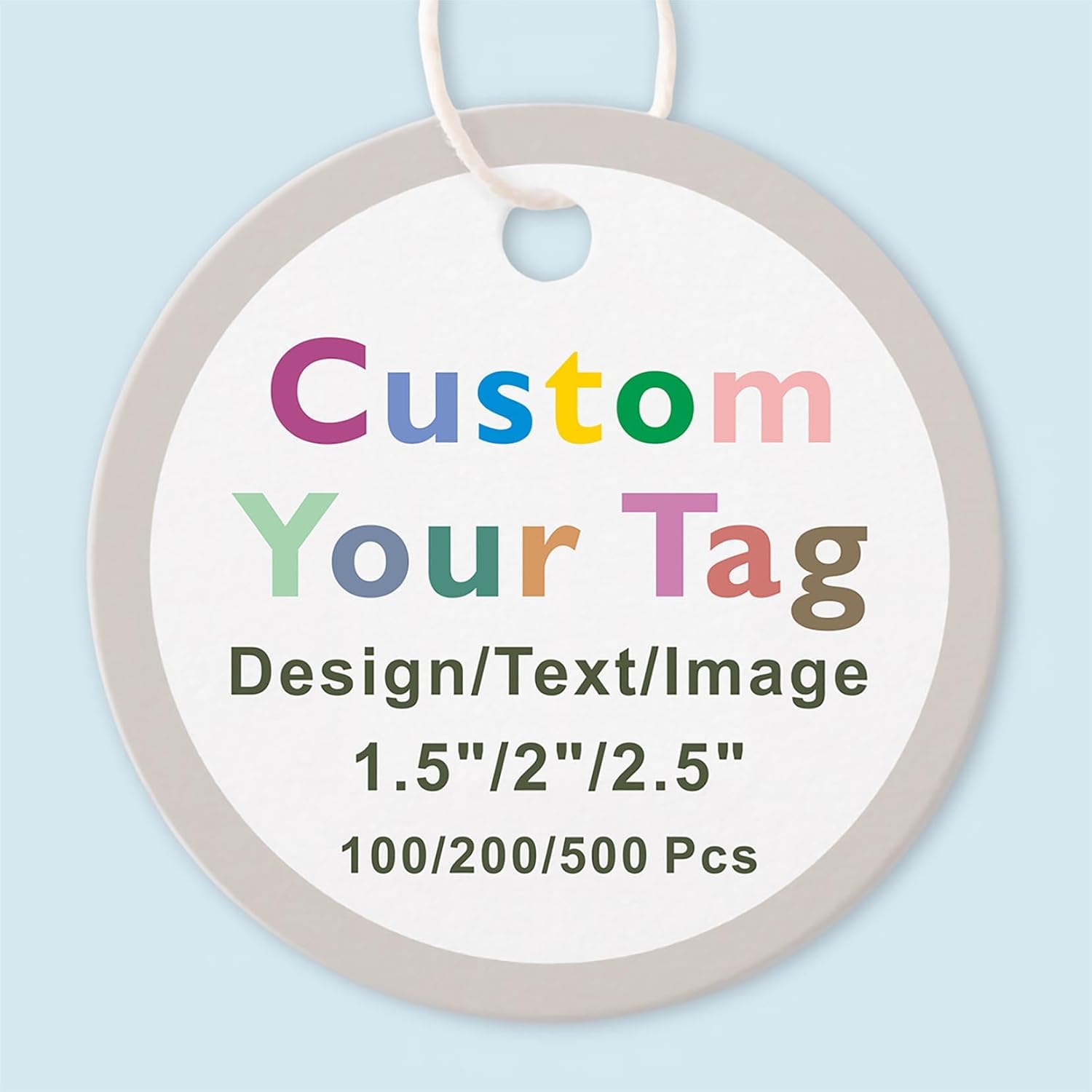 Amazon.com: 100/200/500 Pack Custom Round Tag Personalized Name Paper ...