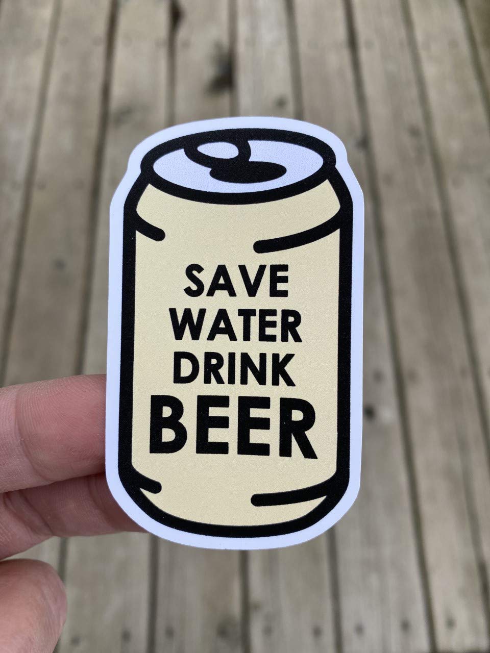 Amazon.com: Save Water Drink Beer Sticker, Laptop Sticker, Water Bottle ...