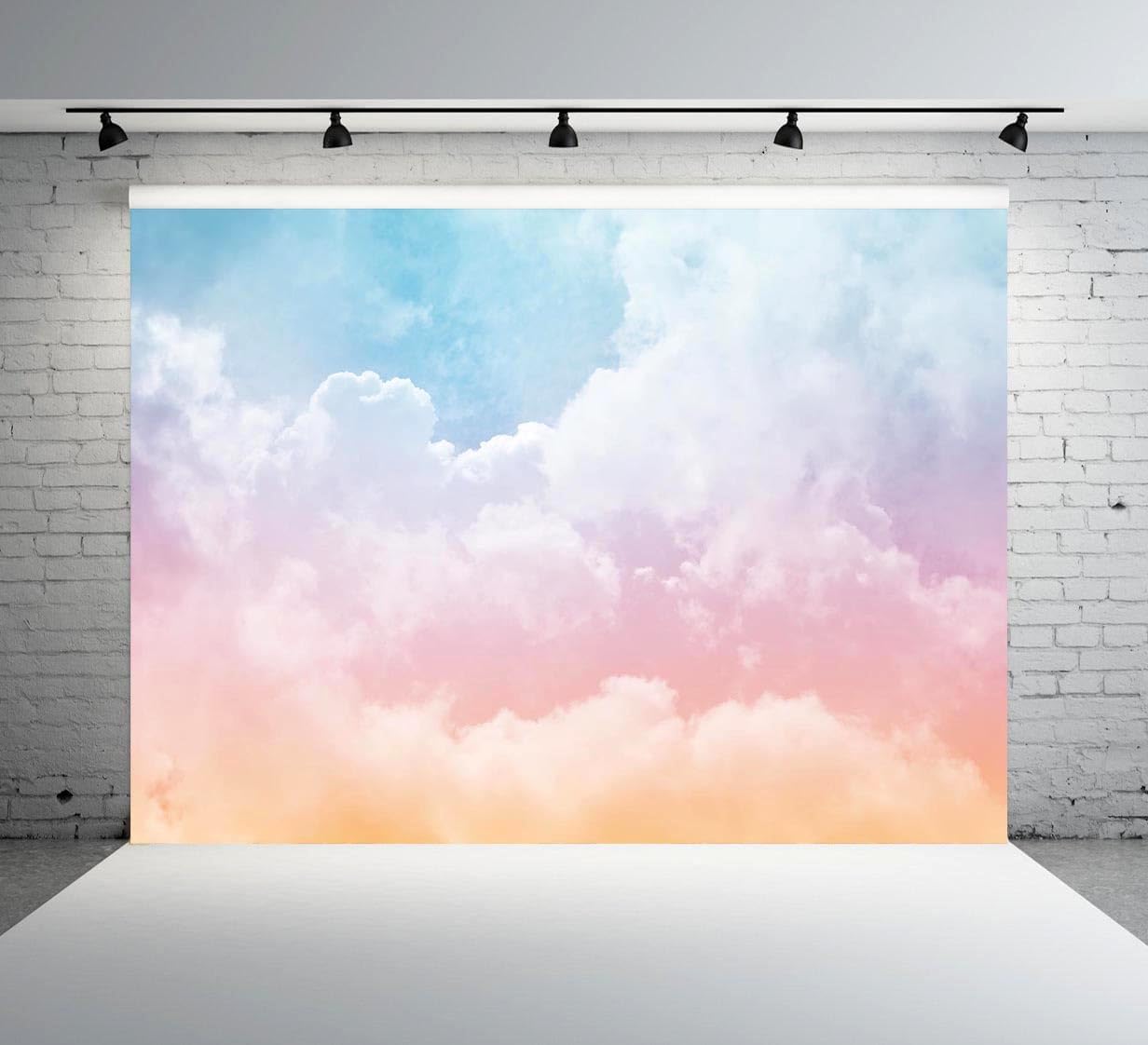 Amazon.com : Rainbow Cloud Backdrop for Birthday Party Banner Decor ...