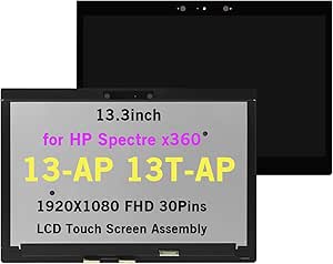 Amazon.com: WARWOLFTEAM 13.3in FHD 1920X1080 30Pins LCD LED Replacement for HP Spectre x360 13 ...