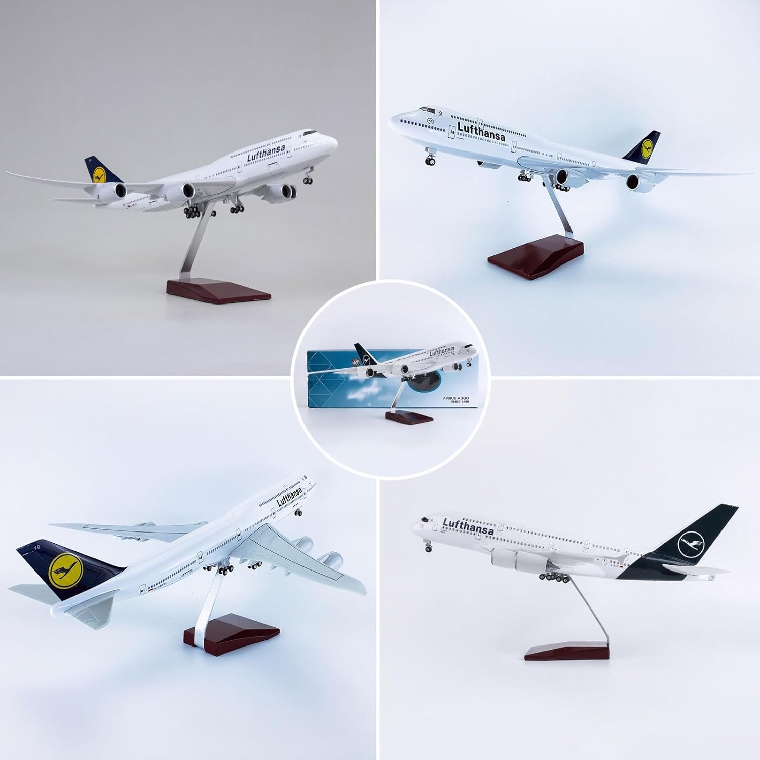 18.5 1160 Scale Model Airplane Lufthansa A380 Model Jet Collectibles ...