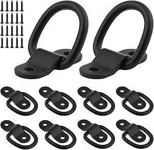 Amazon.com: Kakalote D Rings Tie Down Anchors, 1/4" Heavy Duty Trailer Anchor Lashing Rings with ...
