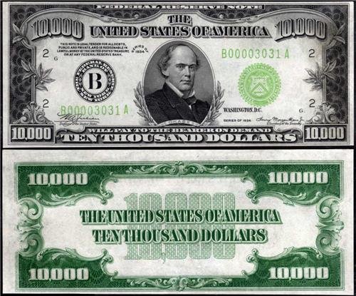 Amazon.com: ConversationPrints TEN THOUSAND DOLLAR BILL GLOSSY POSTER ...
