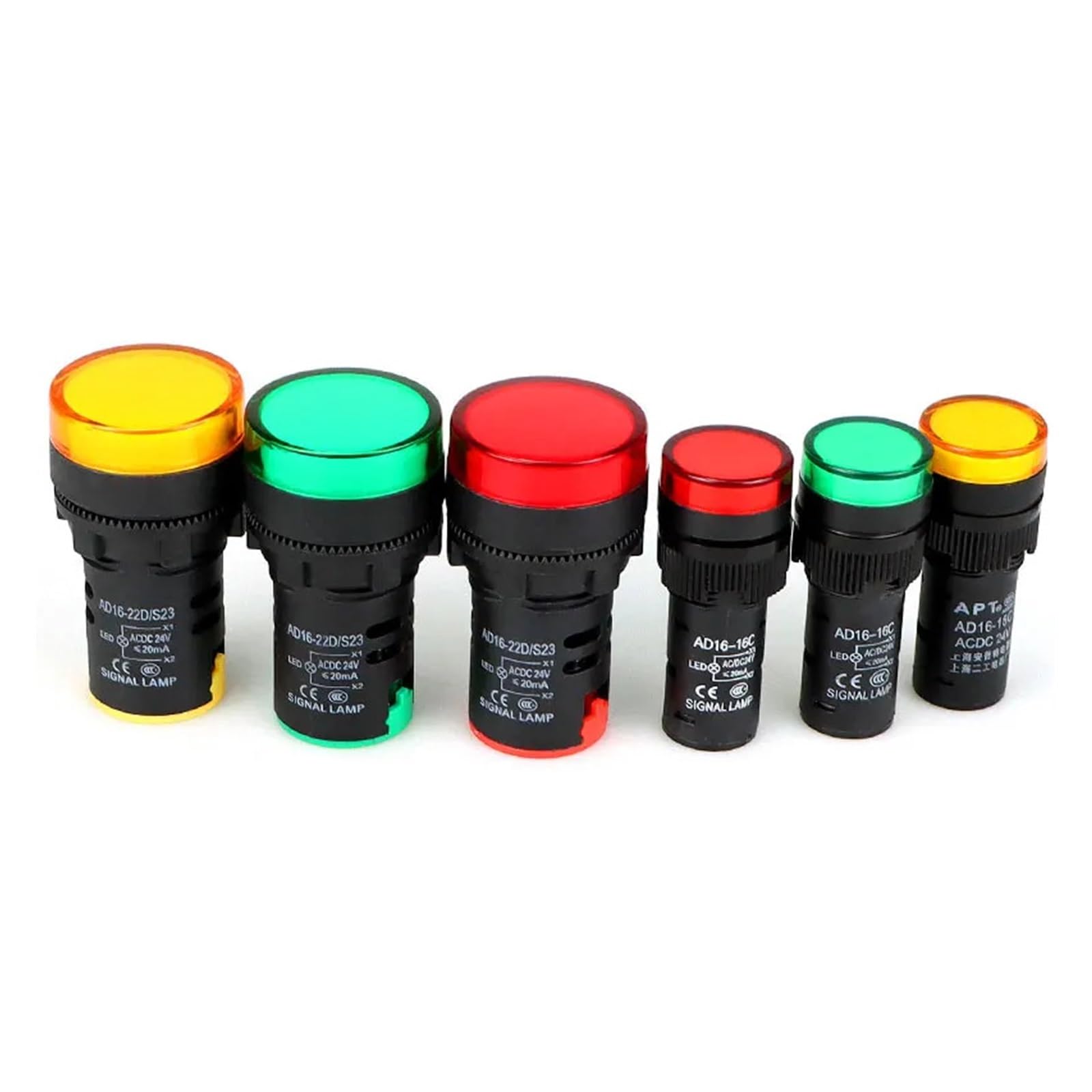 Amazon.com: LABDIP 1pcs 16mm 22mm LED Signal Light ad16-22DS 16C ...