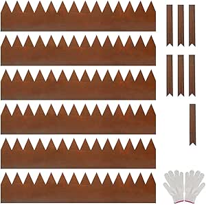 6M Steel Landscape Edging Metal Garden Edging Border, Pre-Rusted Cor ...