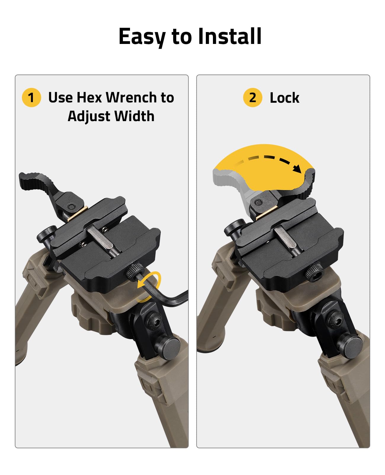 Snapklik.com : Quick Release Rifle Bipod Picatinny Bipod For Rifles 360 ...