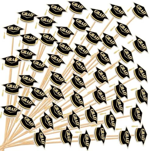 Amazon.com: Pickmesh 200 Pcs Graduation Cocktail Hat Pick Fancy ...
