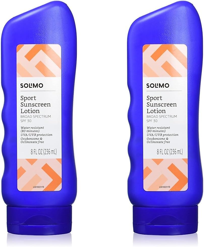 Amazon.com: Amazon Brand - Solimo Sport Sunscreen Lotion, SPF 30, Reef ...