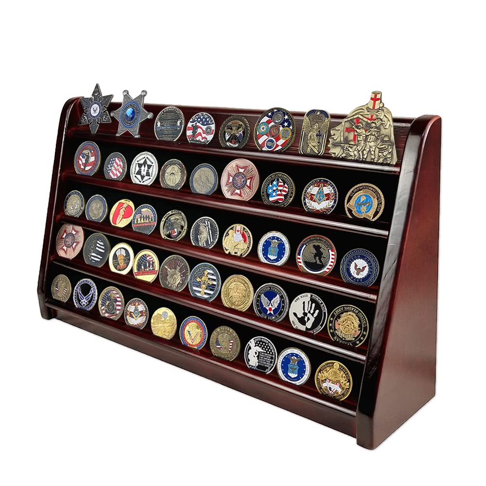 Buy Imason 5 Rows Challenge Coin Display Holder Coin Stand Rack Solid ...