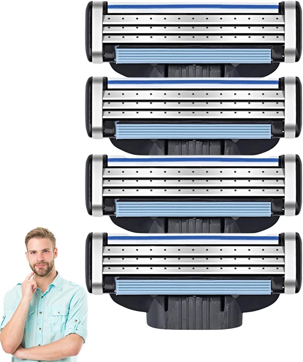 Amazon.com: Gbbazu Razor Blades Refills for Gillette, Men, Turbo ...