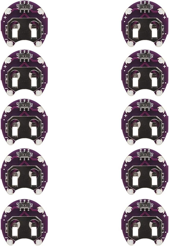 Amazon.com: KOOBOOK 10Pcs Coin Cell Battery Holder CR2032 Battery Mount ...