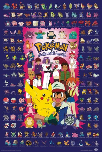 Original 150 Pokemon Poster