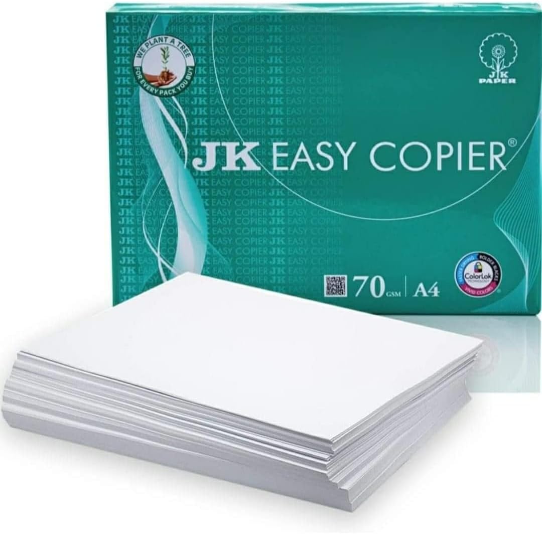 JK Easy Copier Paper | A4 Size | 70 GSM | 500 Sheets | White Paper, 1 ...