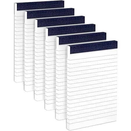 Note Pads Small A6 Notepad Pocket Size 6 Pack A6 Notepads with Lined ...
