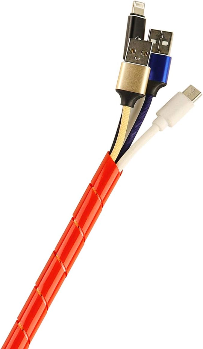 TPFNet Cable Tidy Spiral Wrap Cable Management Solution to Organise ...