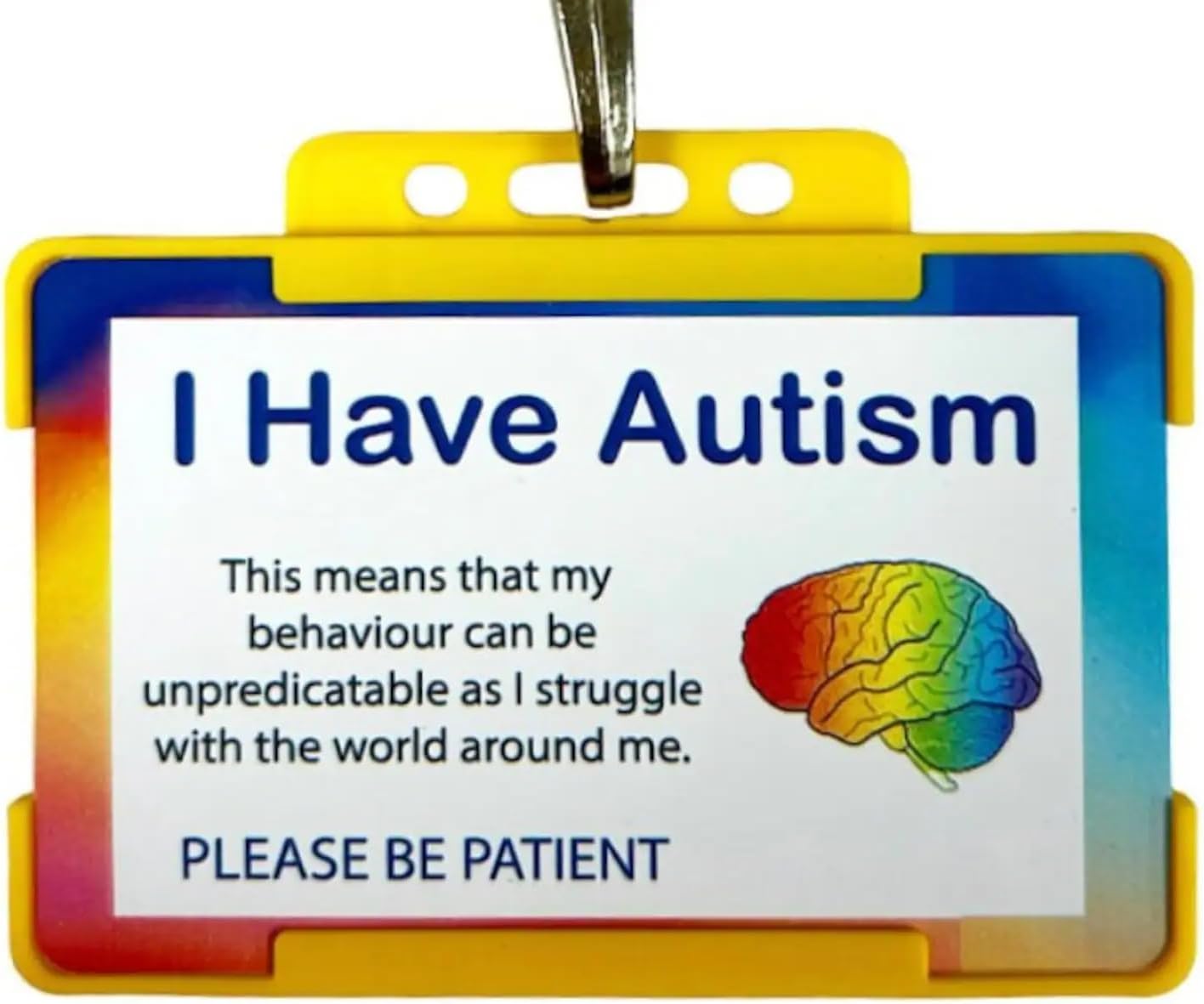 I Have Autism/is Autistic Disability ID Card & Lanyard - 8 Colours ...