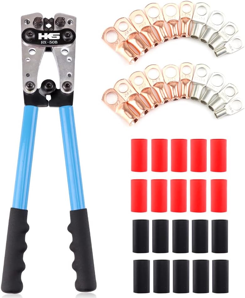 Hammer Lug Crimper Tool for Welding Cables Wire Terminal Crimp 16 AWG ...