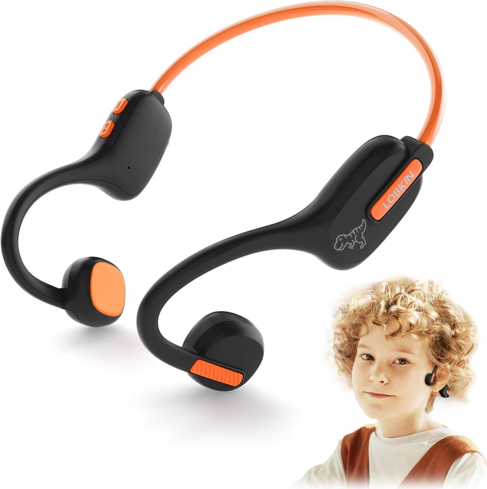 Amazon.com: FlowMotion Versa Kids Open-Ear Black Headphones for Kids ...