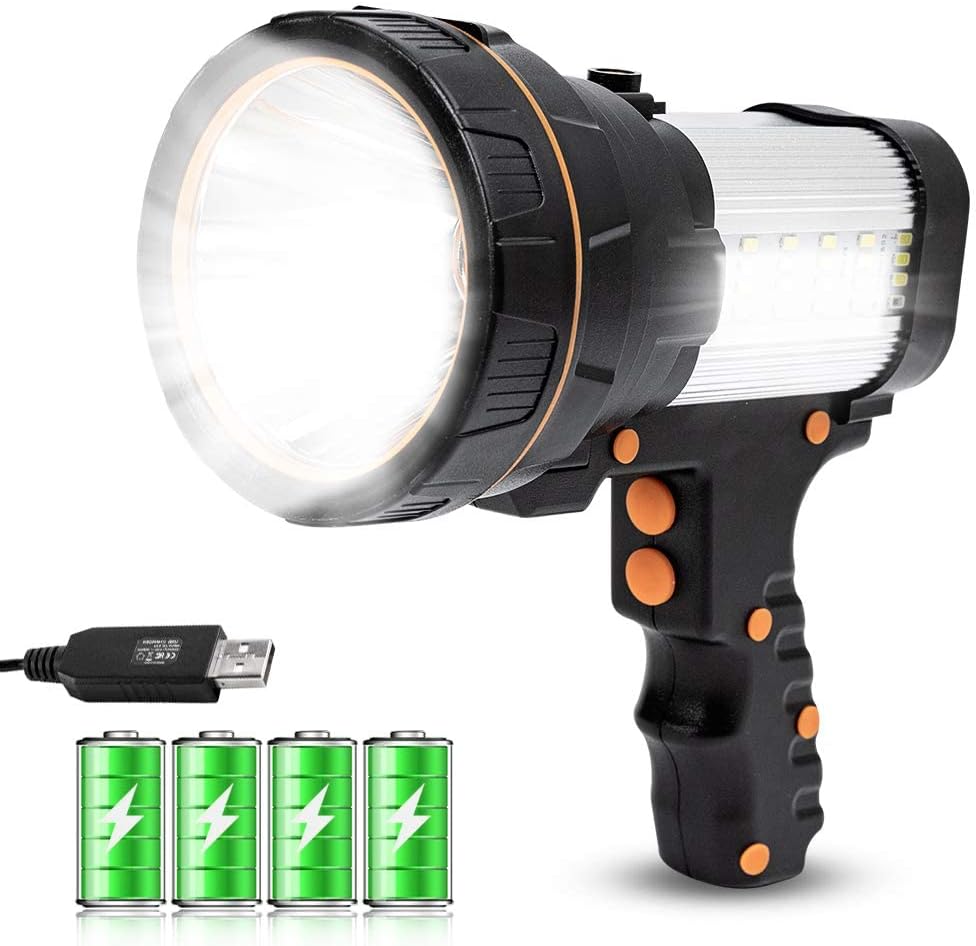 Linternas Led Alta Potencia Recargable a Pilas, Lampara de Mano Potente ...