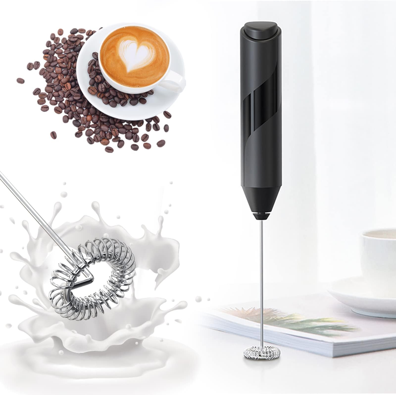 Montalatte Elettrico,Frullino Montalatte Manuale,Portatile Frullino ...