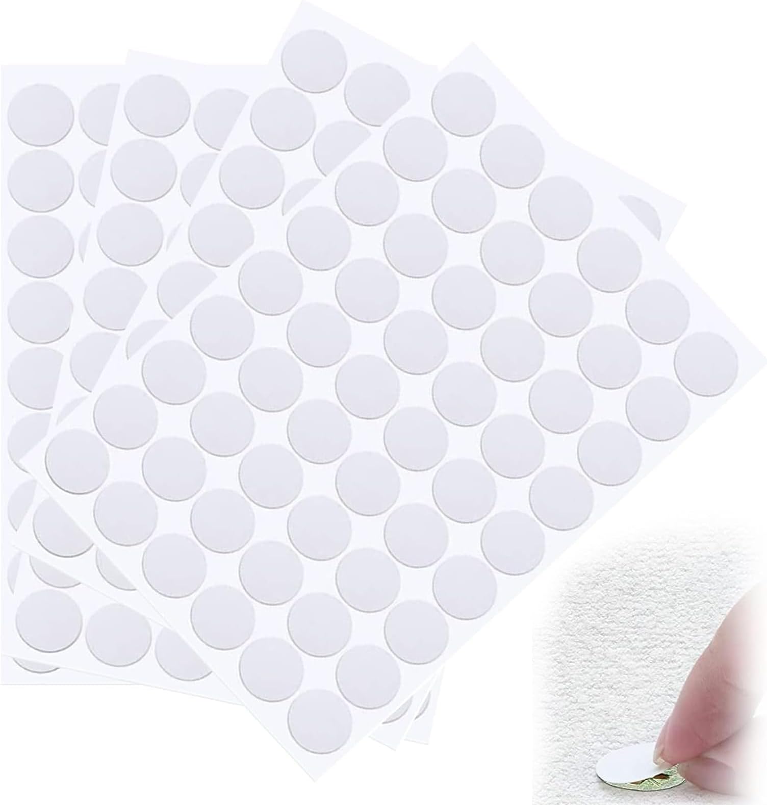 4Sheets 216 Pcs White SelfAdhesive Screw Hole Stickers, White Screw ...