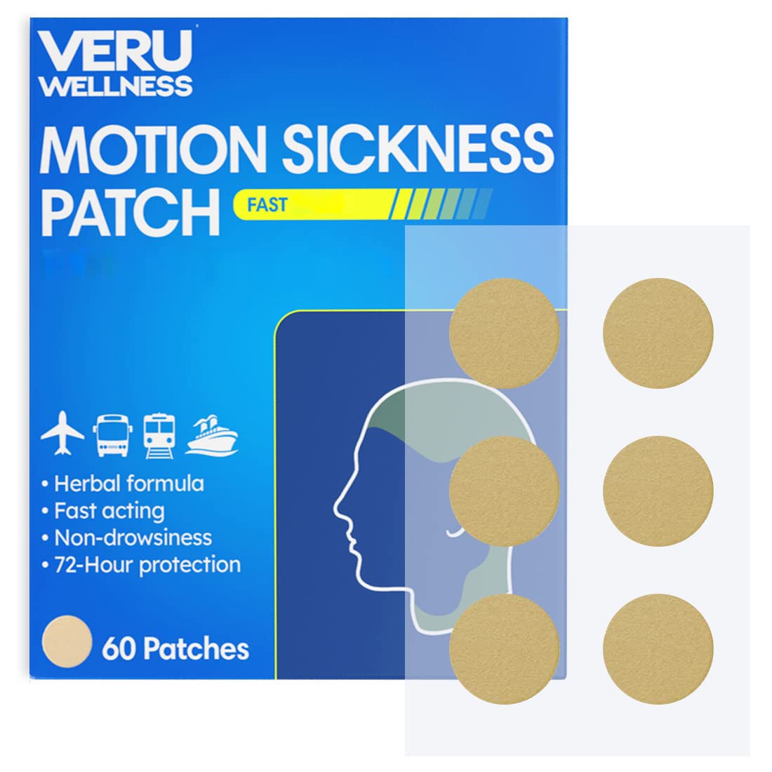 Amazon.com: Motion Sickness Patch - 60 Pack, Fast Acting -for for Cruise/Dizziness/Vertigo ...