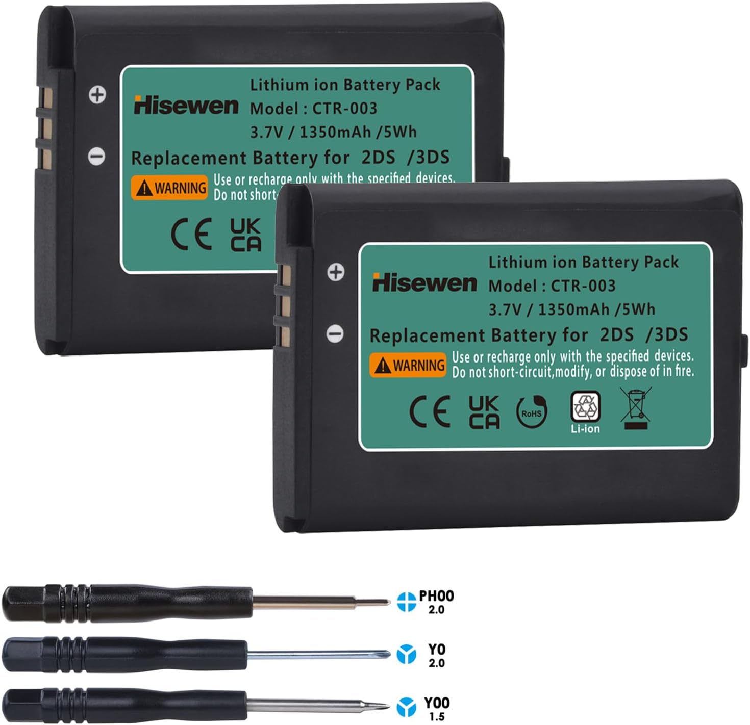 Amazon.com: Batmax 1350mAh CTR-003 Battery for Nintendo 3DS 2DS Game ...