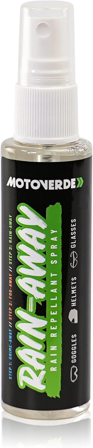 Motoverde 75ml Rain-Away - Rain repellent for motorcycle helmet, visor ...
