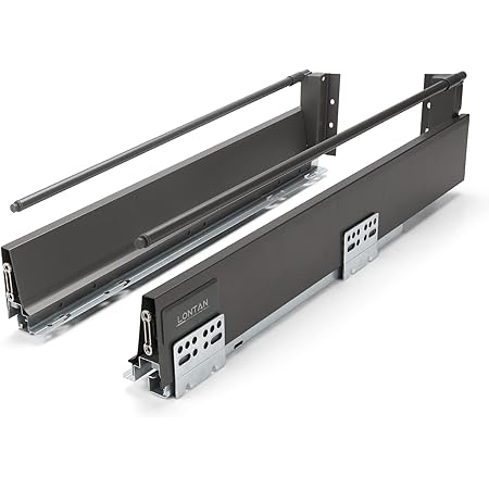 1 Pair 22 Inch Soft Closing Drawer Slides Side Mounted Heavy Duty ...