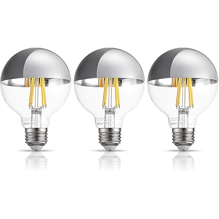 Amazon.com: KarlunKoy Half Chrome Light Bulb 6W (60W Equivalent ...