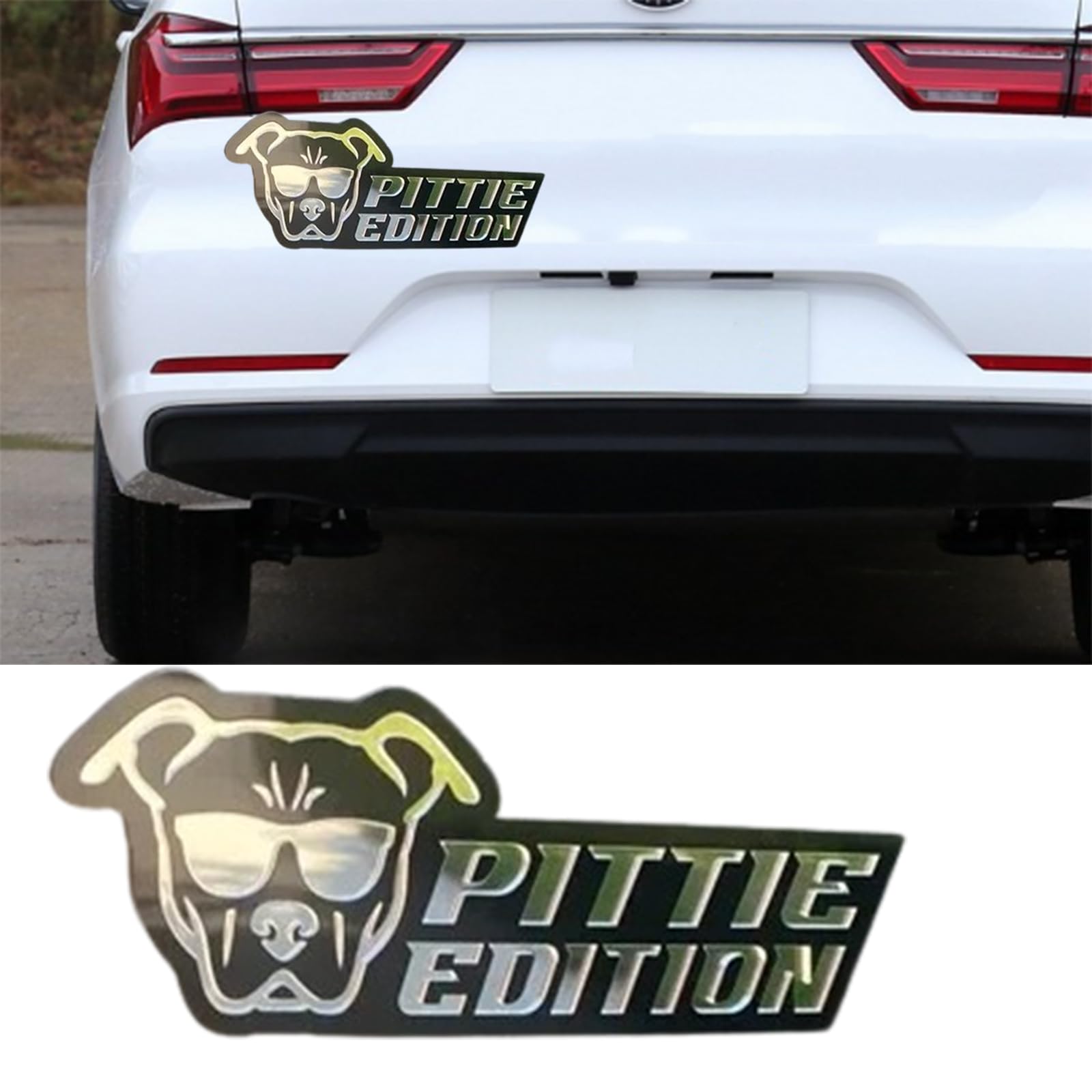 Amazon.com: 3D Dogs Badge Rated Car Emblem,Cute Dog Car Badge Laser ...