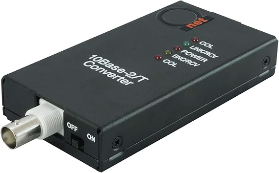 10BaseT RJ45 UTP to 10Base2 Thinnet Coax BNC Media Converter | Ethernet ...