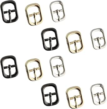 Amazon.com: HSCGIN 12pcs Belt Buckle 12mm Adjuster Pin Buckle Gold ...