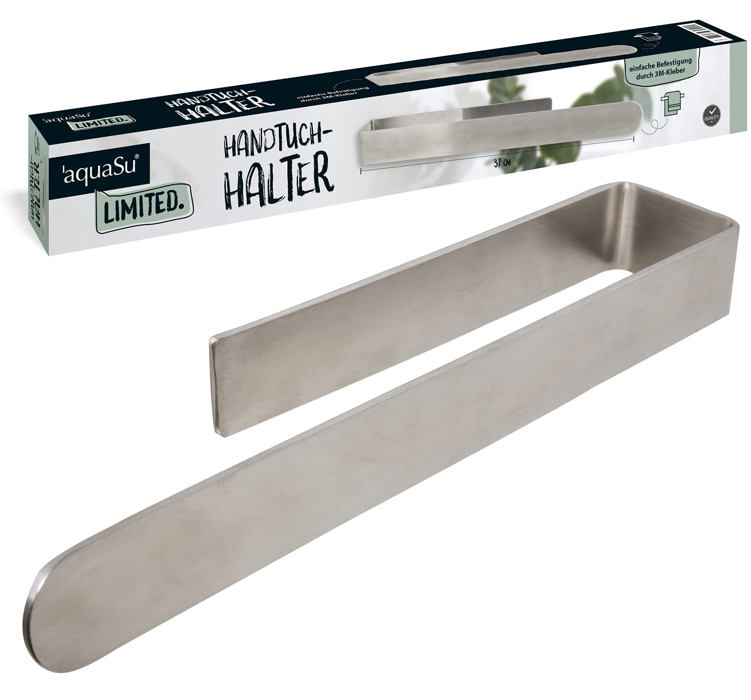 Amazon.com: AquaSu® Limited 87051 1 Towel Rail No Drilling Chrome with ...