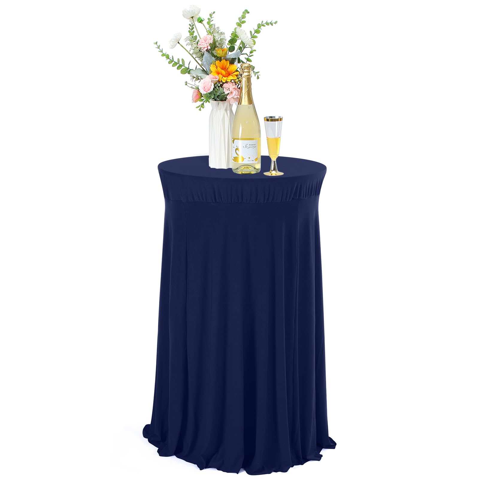 Amazon.com: Tegeme 1 Pack 32 x 43 Inch Round Spandex Cocktail ...