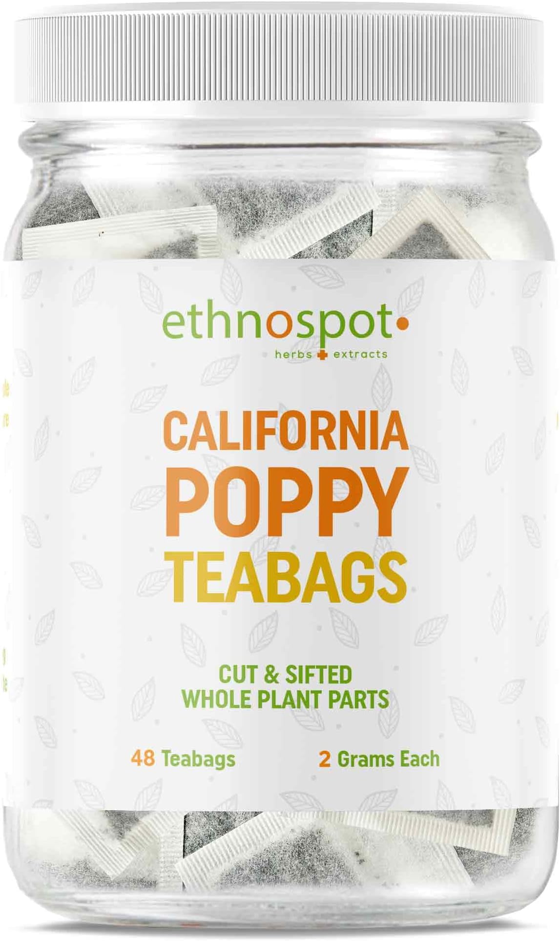 Amazon.com : California Poppy Tea - Pure California Poppy Teabags - 100 ...