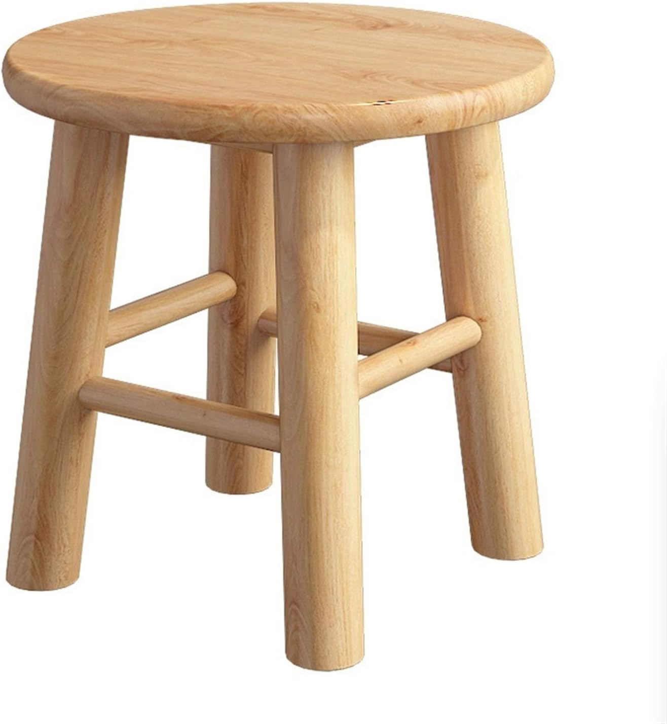 Amazon.com: LYLY Ottoman Solid Wood Stool Household Small Round Wooden ...