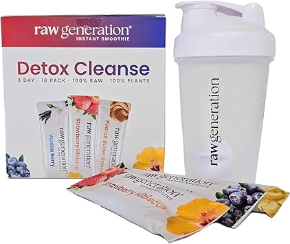 Amazon.com: Raw Generation Instant Smoothie Detox Gut Cleanse | Shaker ...