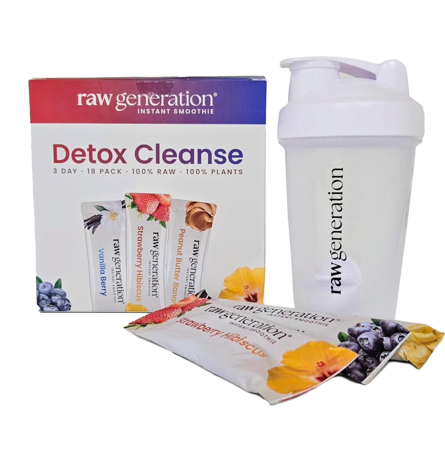 Raw Generation Instant Smoothie Detox Gut Cleanse Shaker Bottle Included | Desertcart QATAR