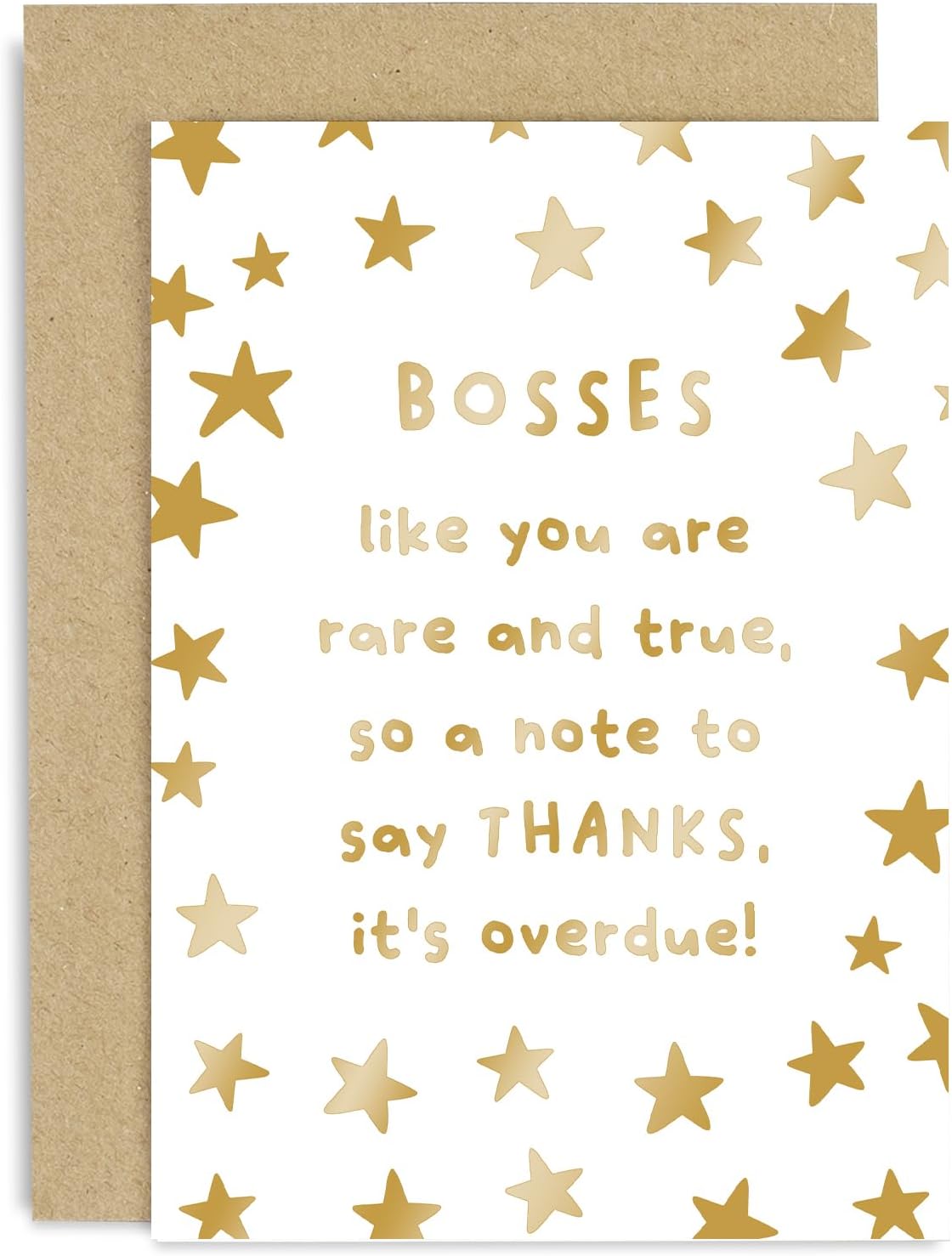 Old English Co. Boss Thank You Card - Gift for Boss - Leaving, Farewell ...