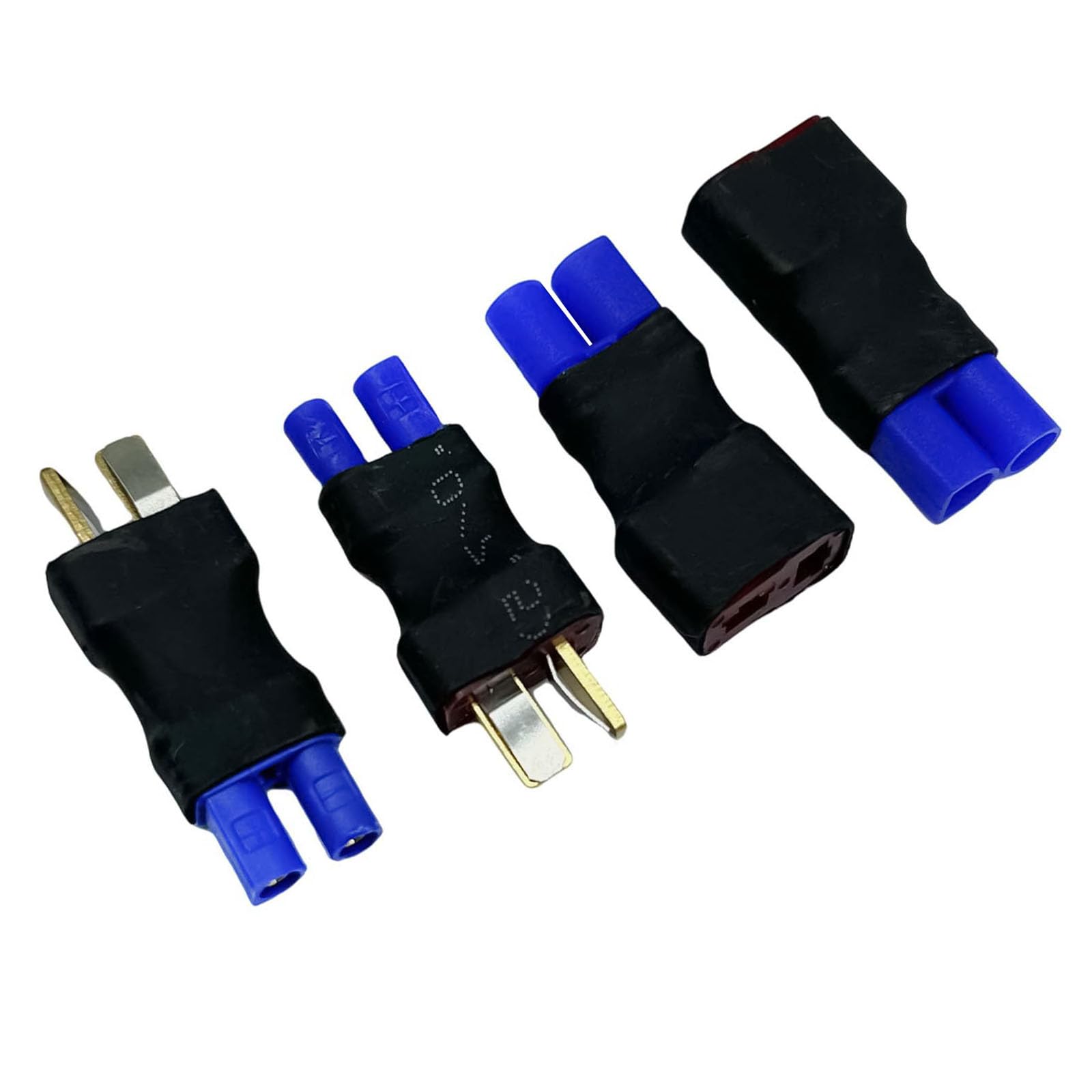 Amazon.com: 2Pairs T-Plug Style to EC2 Male Female RC Connector Adapter ...
