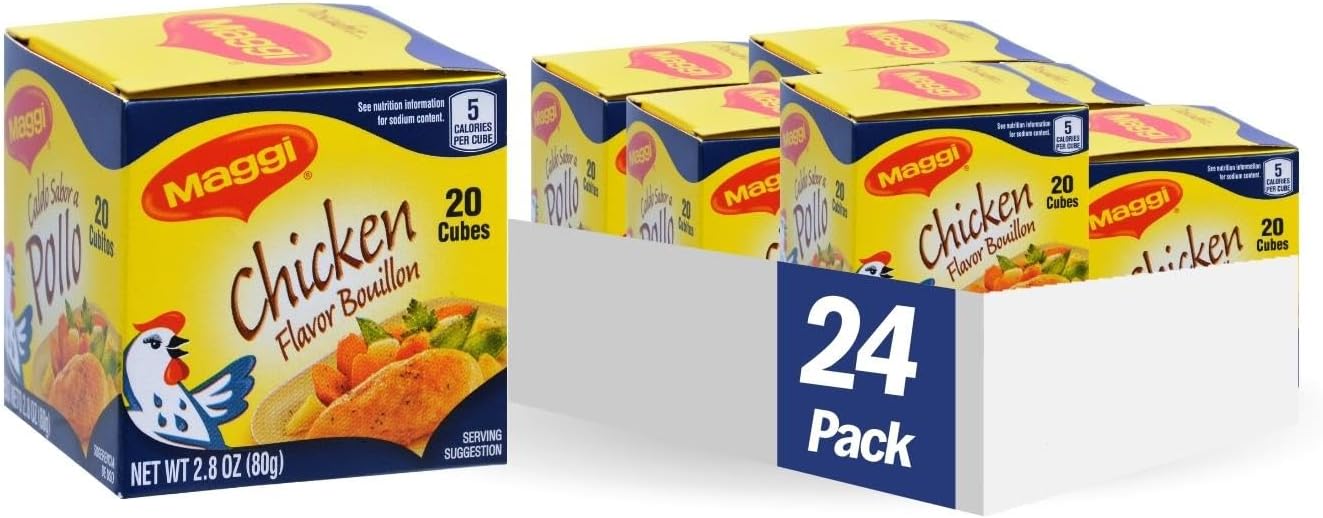 Amazon.com : Maggi Chicken Flavor Bouillon 20 Cubes, 2.80 Ounce (Pack ...