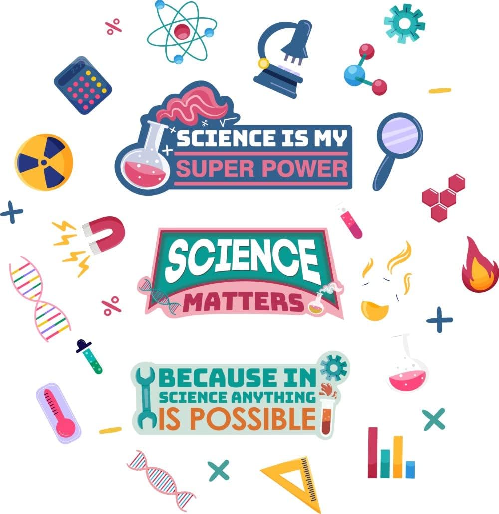 Amazon.com: IARTTOP Colorful Student Science Laboratory Wall Decal ...
