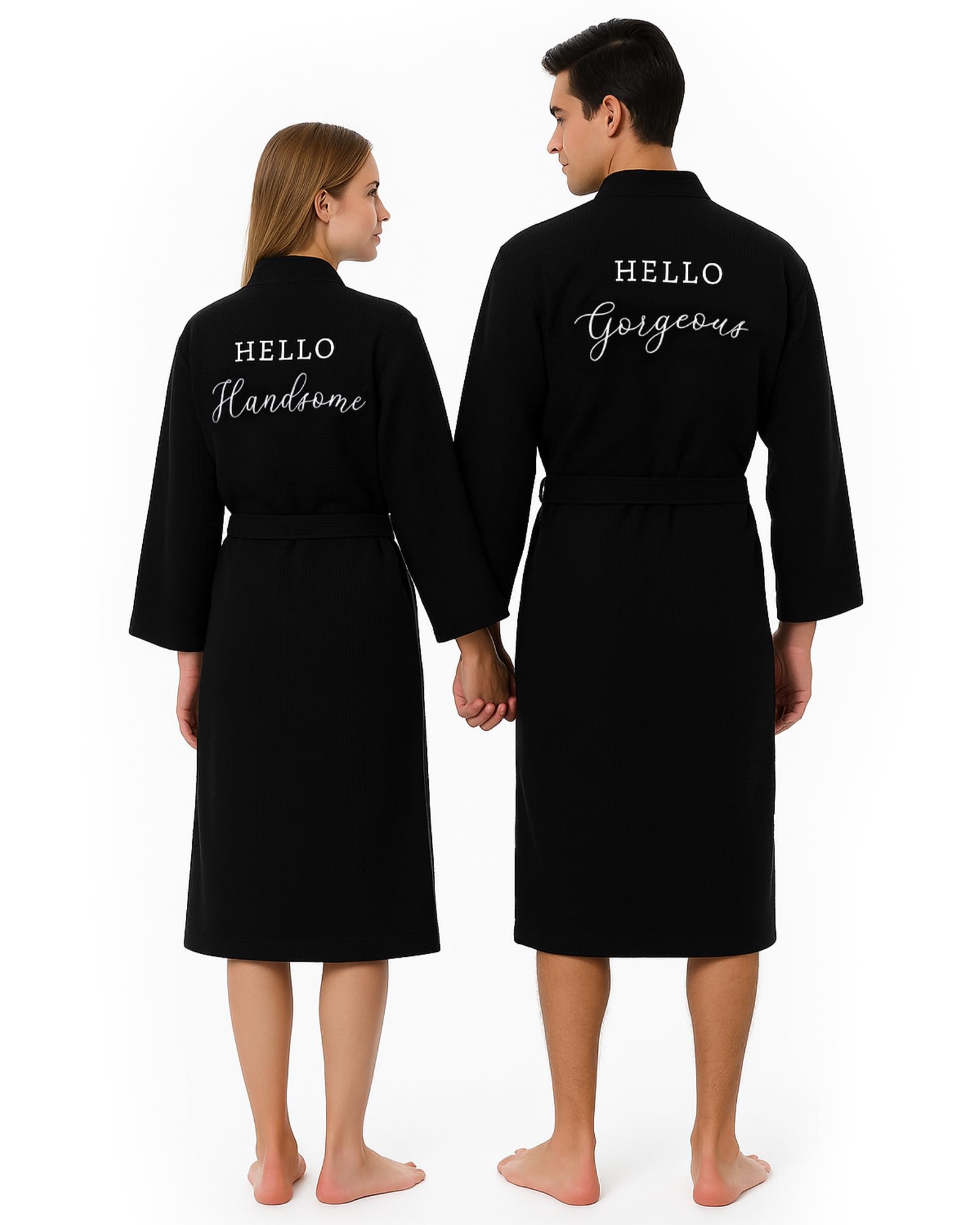 Monogrammed Hotel Style Robes 2-Piece Couples Bathrobe Set ...