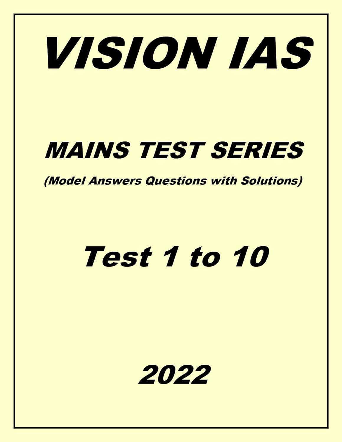 Amazon.in: Buy Vision IAS Mains Test Series Test 1 to 10 English ...