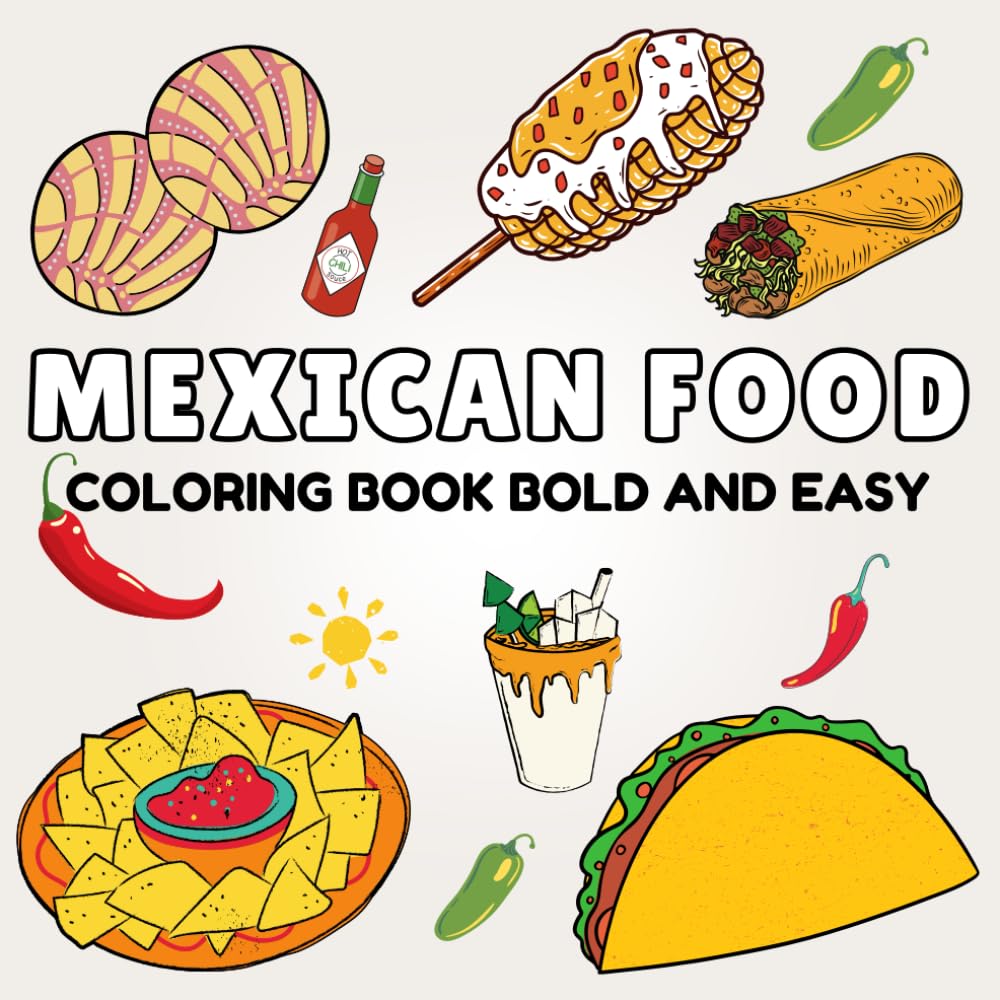 Mexican Food Coloring Pages Mexican Food Set Coloring Page For