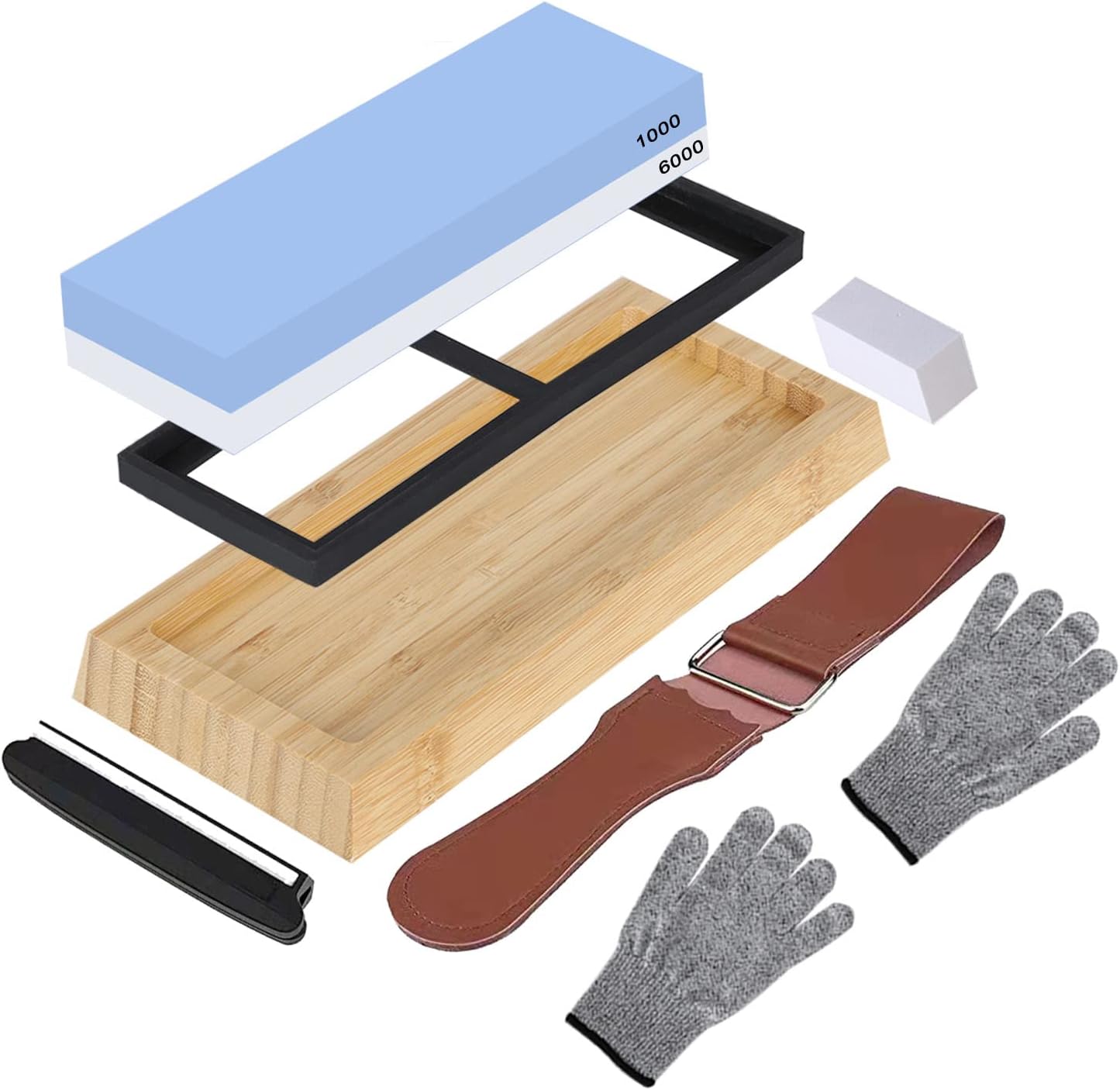 Amazon.com: Premium Whetstone Knife Sharpening Stone 2 Side Grit 1000/ ...