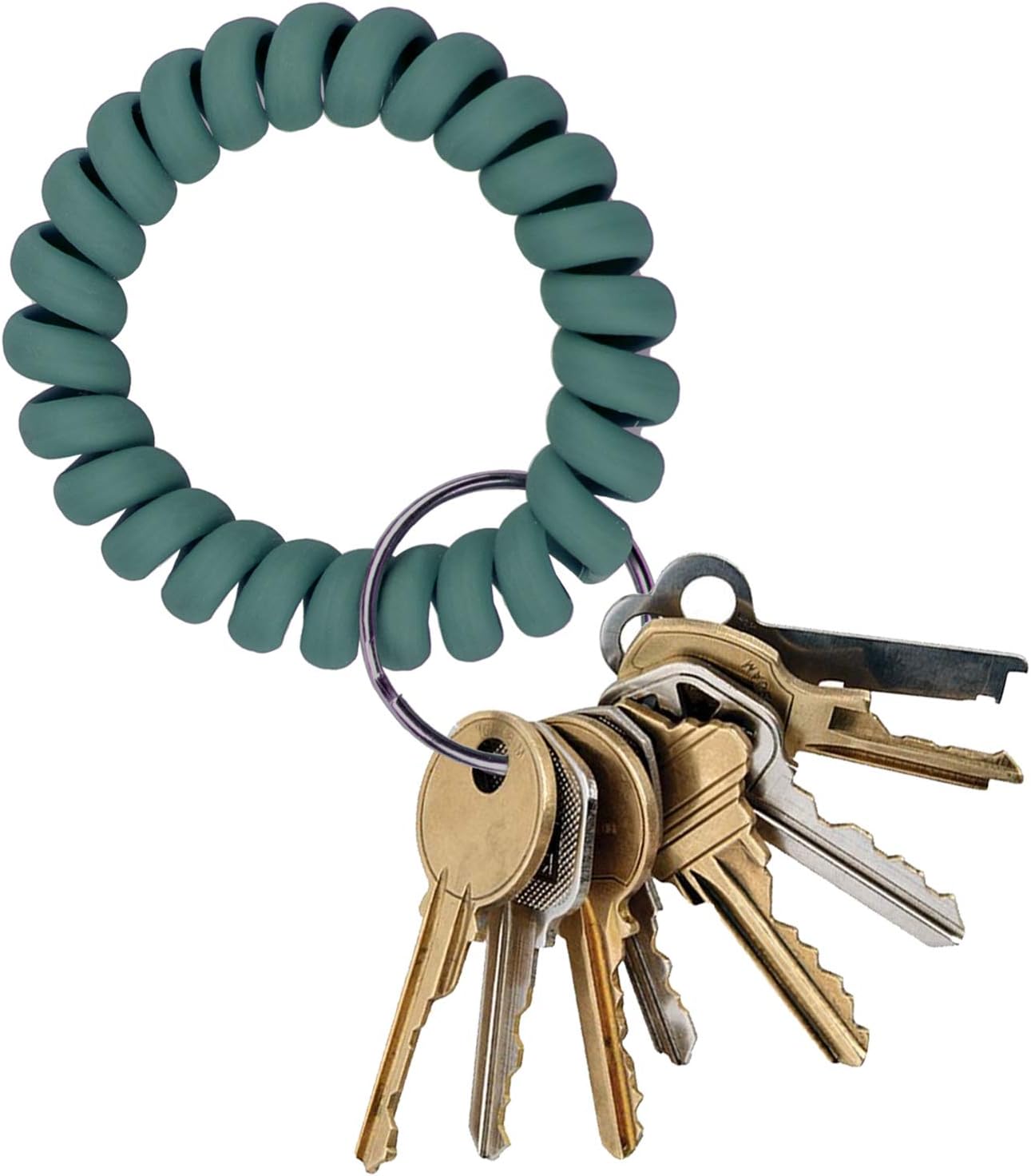 Hedume 30 Pack Wrist Coil, 10-Colors Plastic Wristband, Elastic ...